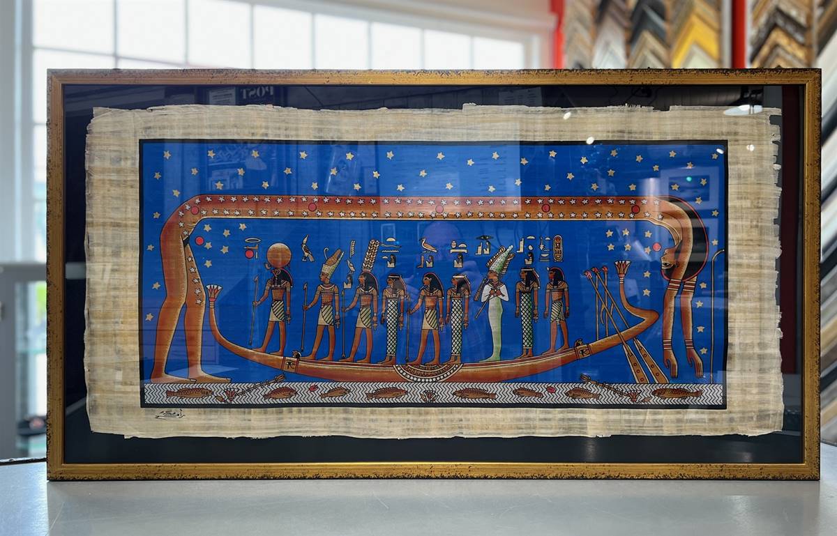Egyptian Papyrus Framing | JW Frame Crafters 860-747-2939